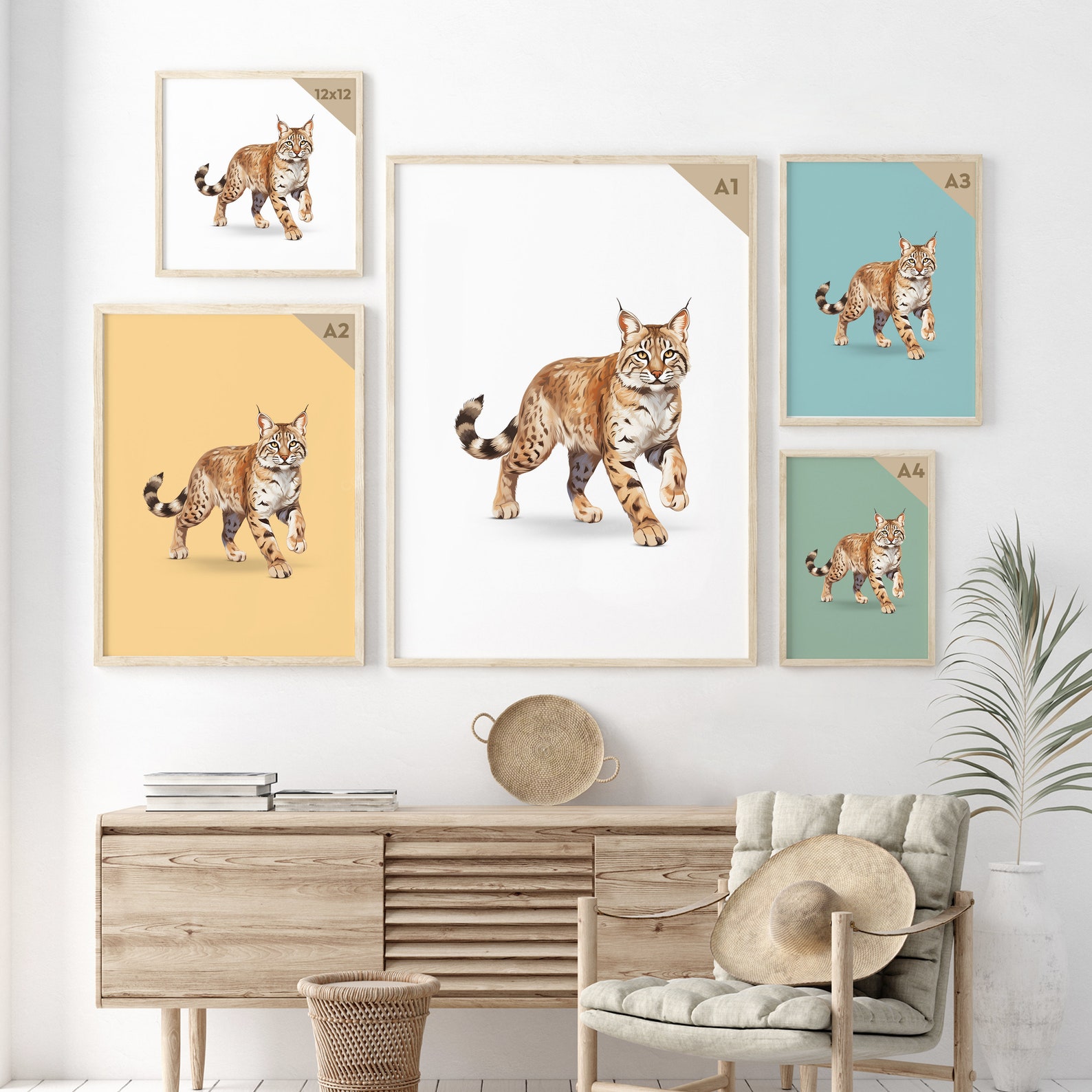 Any Colour Bobcat Print Bobcat Poster Bobcat Art Bobcat Print Any Size ...