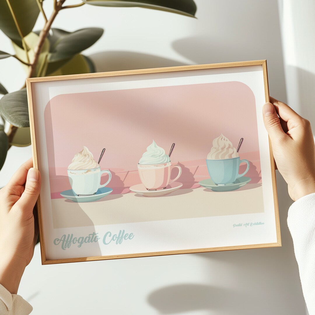 Affogato Coffee Landscape Print, Affogato Coffee Poster, Affogato ...