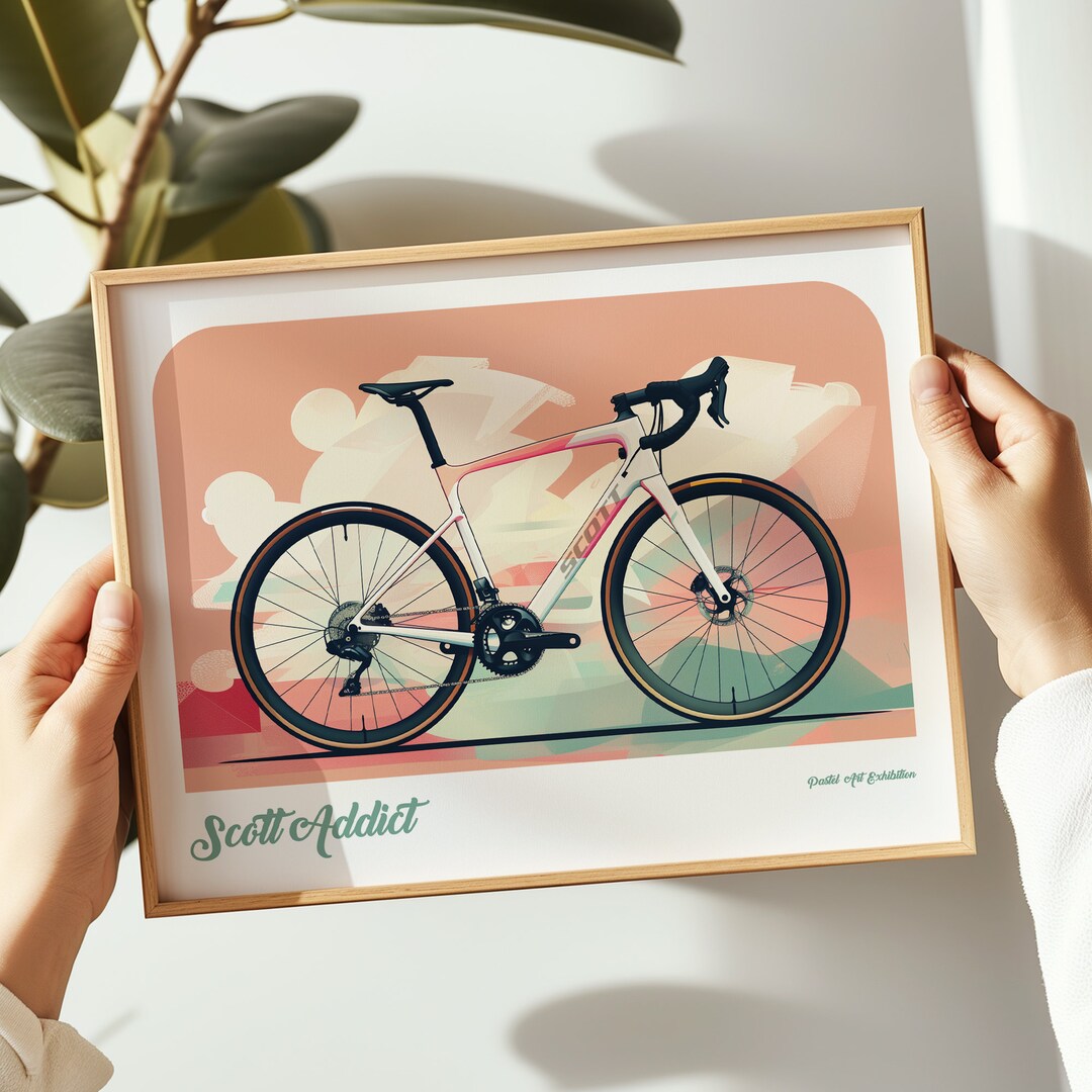 Scott Addict Road Bike Landscape Print, Road Bike Poster, Road Bike ...