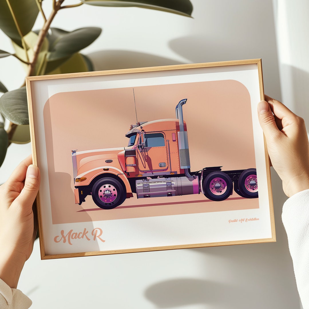 Mack R Series Truck Landscape Print, Heavy-duty Truck Poster, Heavy ...