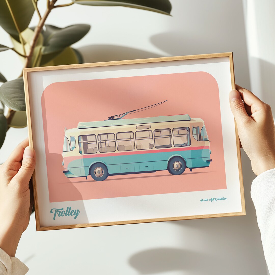 Trolley Landscape Print, Trolley Poster, Trolley Wall Art, Trolley ...