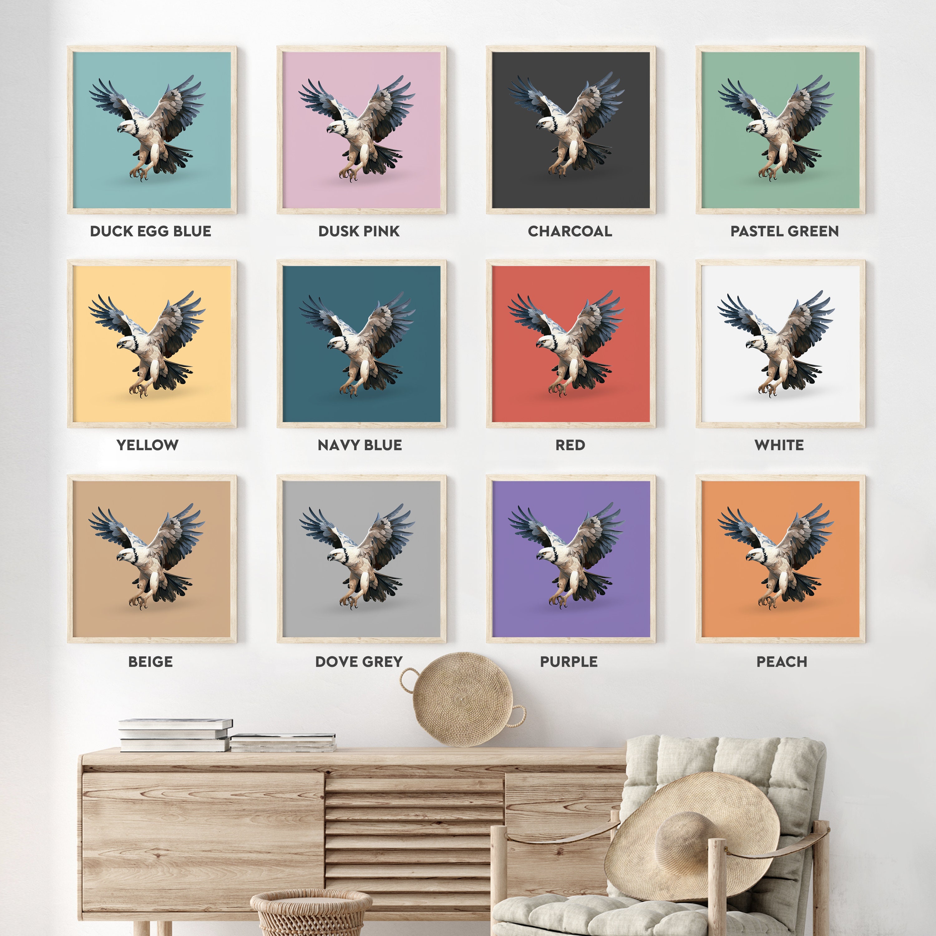 Any Colour Harpy Eagle Print Harpy Eagle Poster Vulture - Etsy