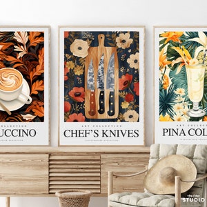 Any Colour - Chef's Knives - Kitchen Print - Kitchen Poster - Kitchen ...