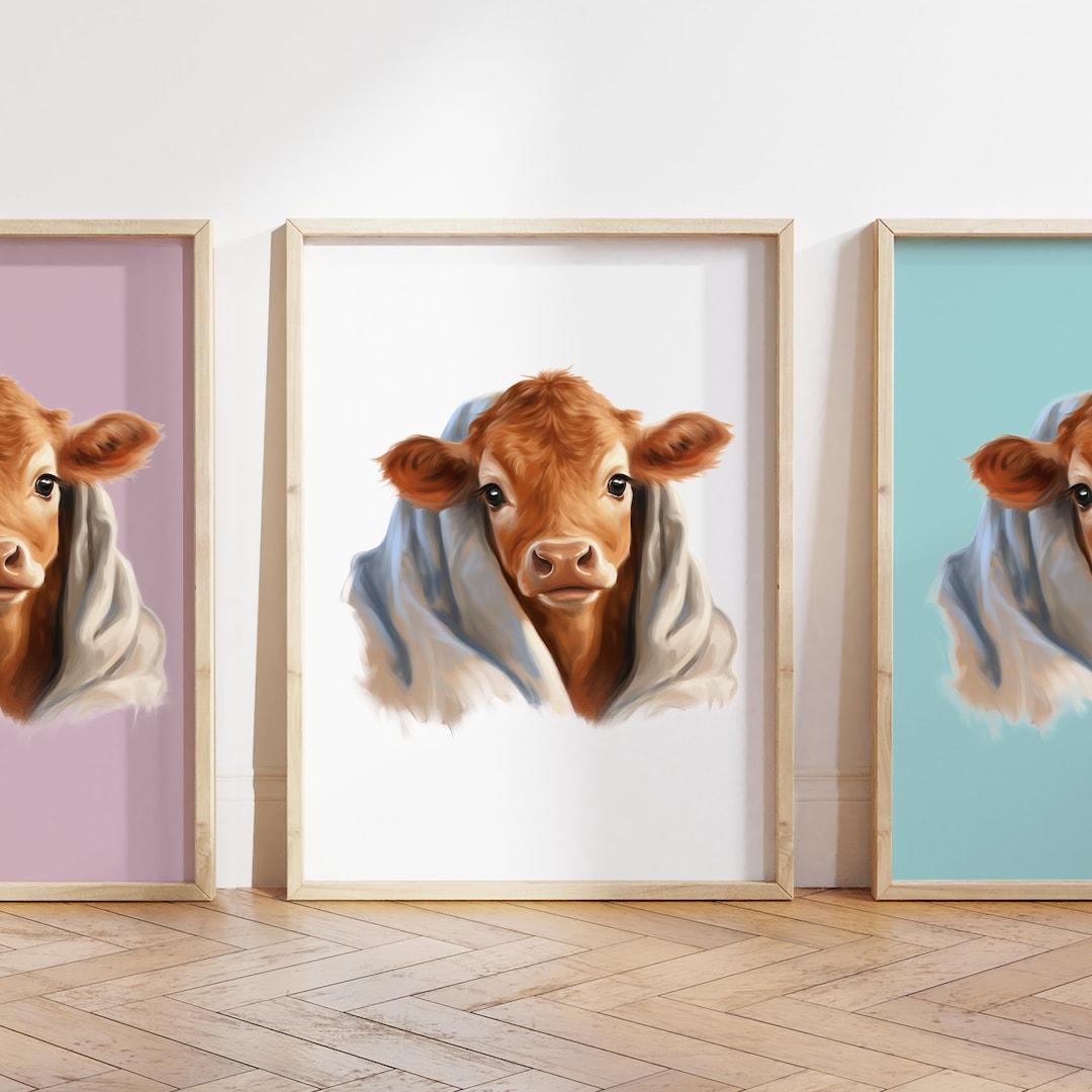 Any Colour - Baby Jersey Calf Print - Baby Calf Poster - Baby Animal ...