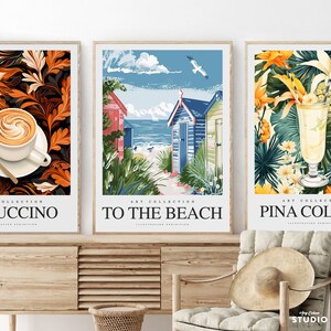 Any Colour Beach Huts Print Beach Huts Poster Beach Huts Art Travel ...