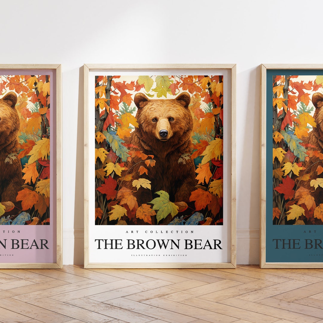 Brown Bear Poster - Brown Bear Print - Brown Bear Art - Animal Art ...