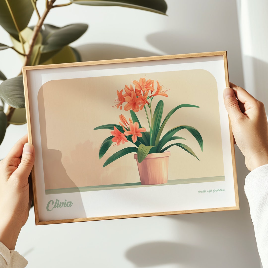 Clivia Plant Landscape Print, Clivia Plant Poster, Clivia Plant Wall ...