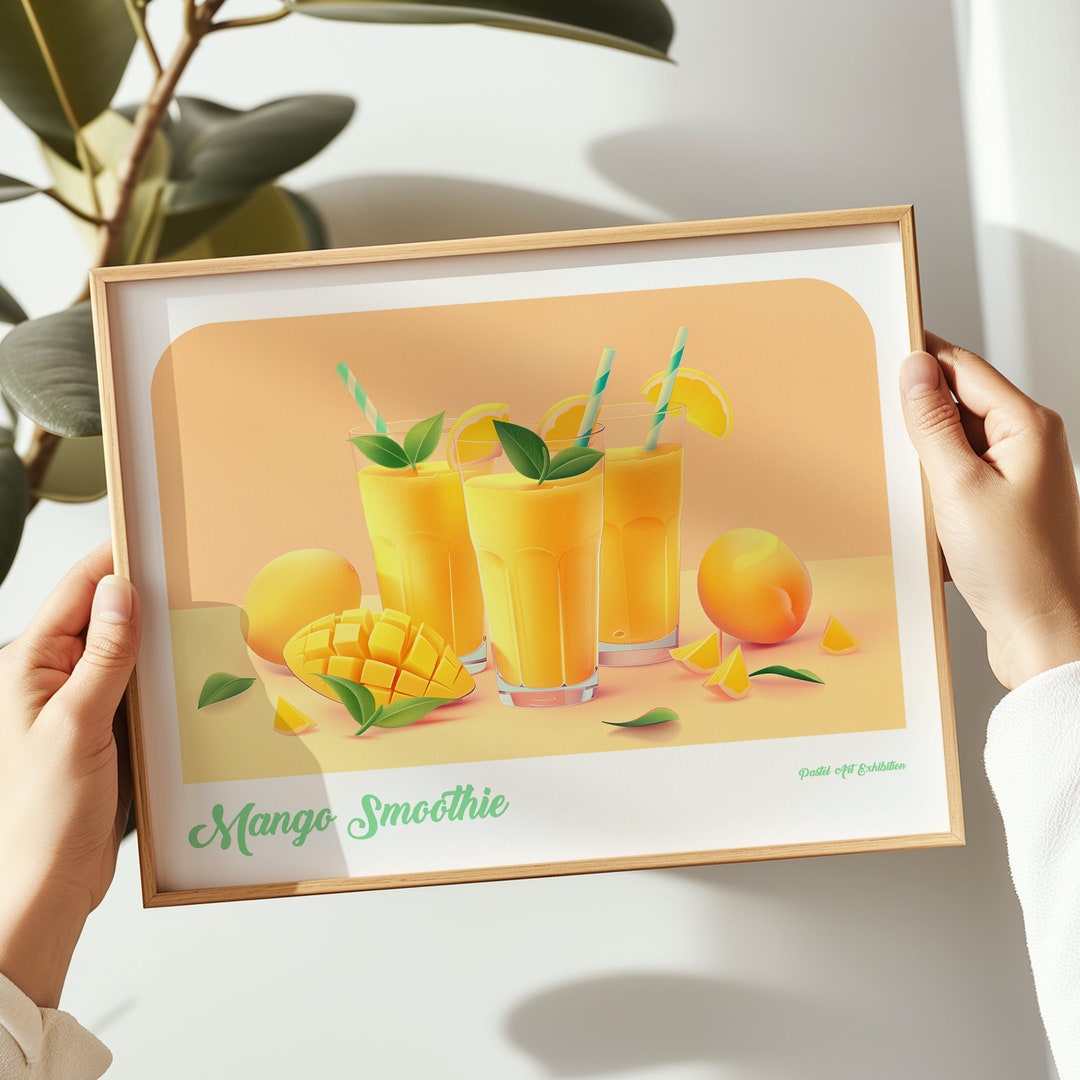 Mango Smoothie Landscape Print, Mango Smoothie Poster, Mango Smoothie ...