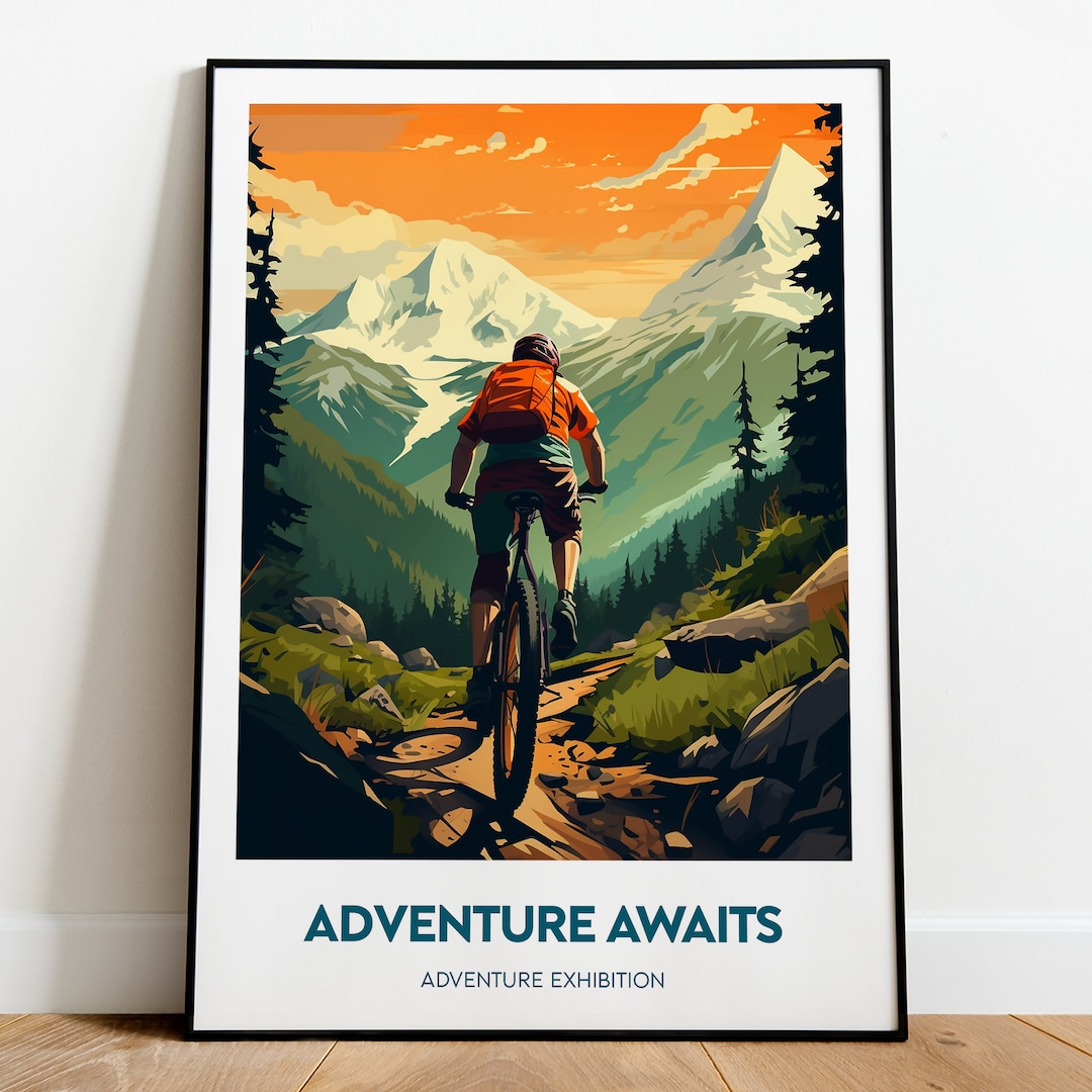 Any Colour - Mountain Bike Print - Mountain Bike Adventure Poster ...