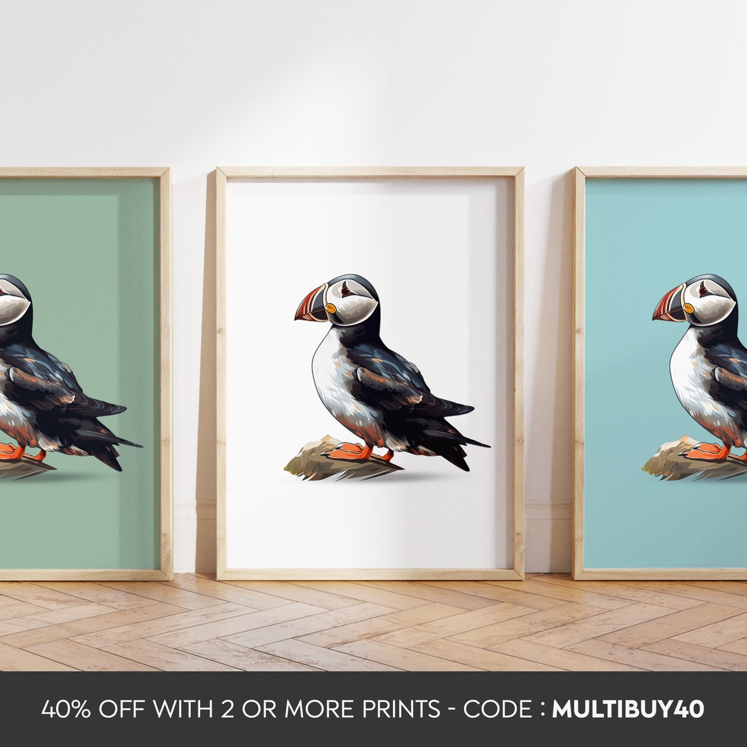 Any Colour - Atlantic Puffin Print - Puffin Poster - Puffin Art ...