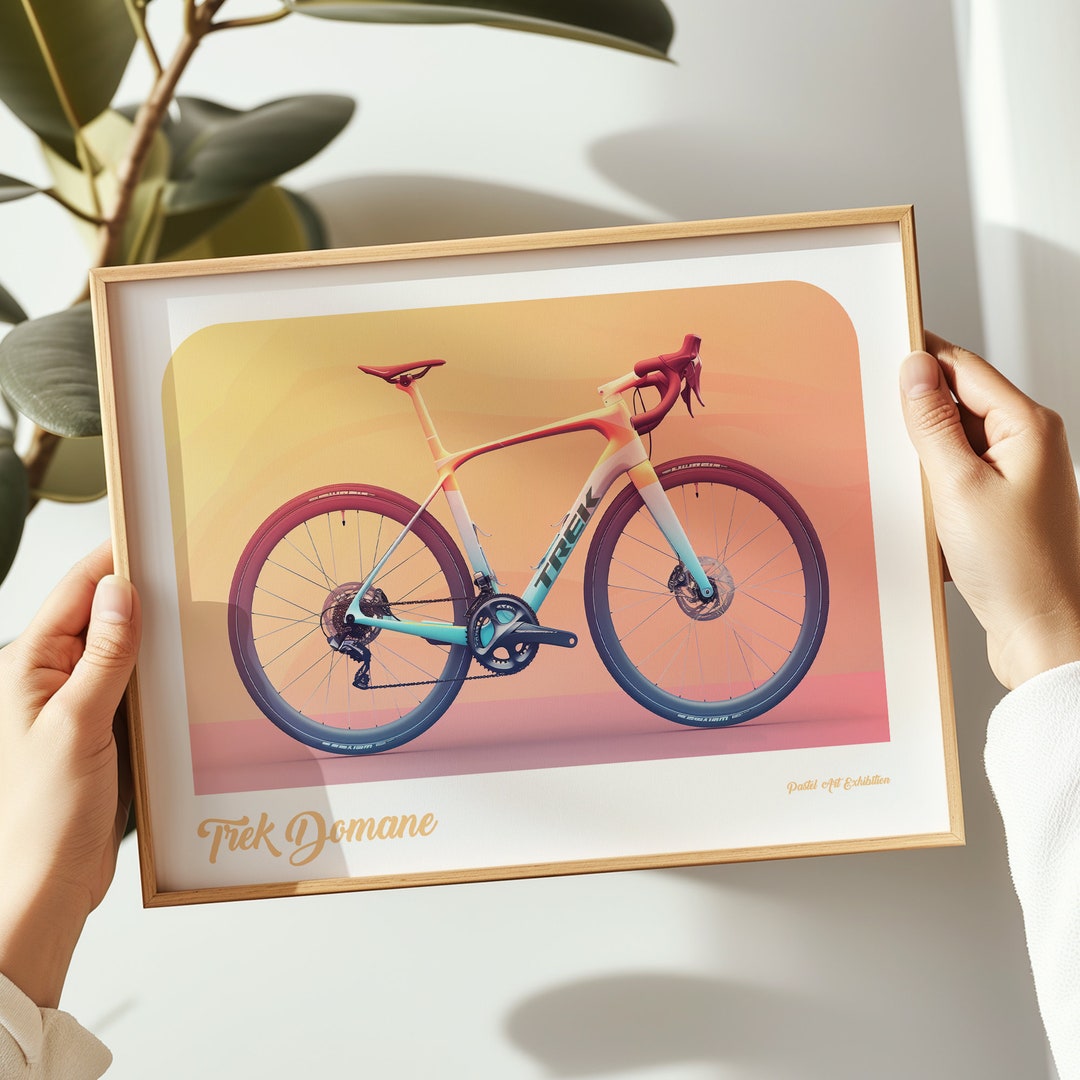 Trek Domane Road Bike Landscape Print, Road Bike Poster, Road Bike Wall ...