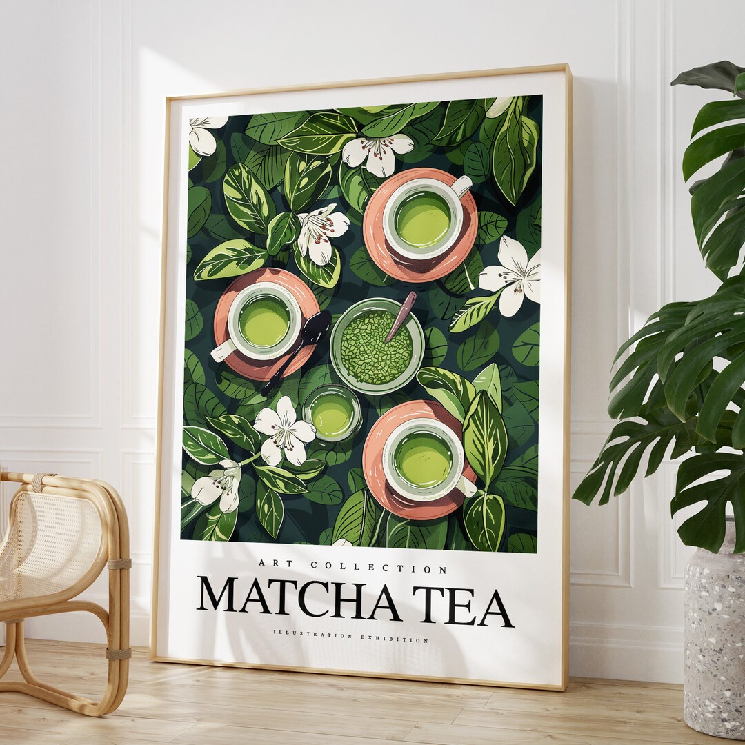Any Colour - Matcha Tea Print - Tea Drink Poster - Tea Art - Kitchen ...