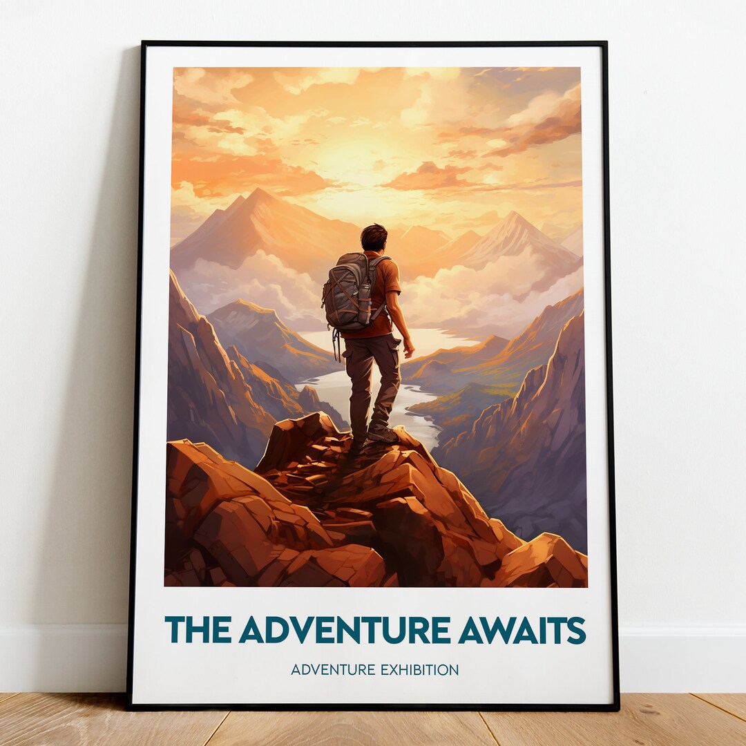 Any Colour - Dawn Mountain Adventure Print - Mountain Adventure Poster ...