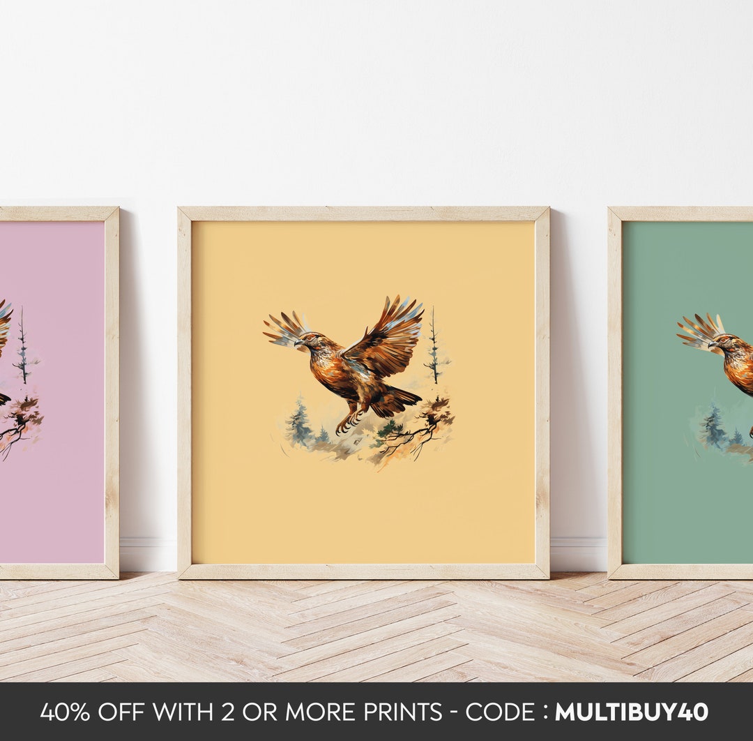 Scottish Grouse Print - Red Grouse Art - Grouse Illustration - Birds ...