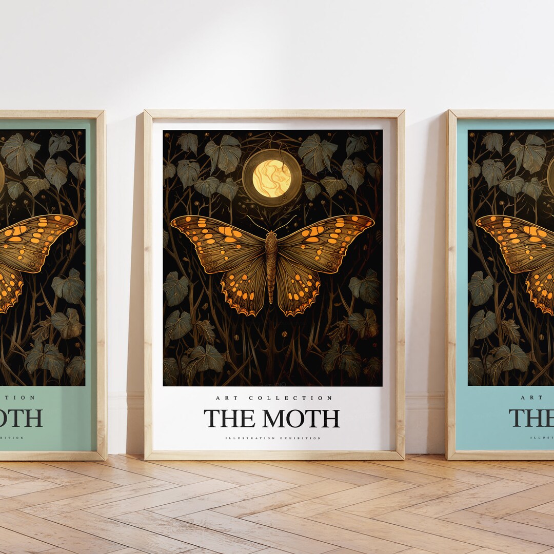 Moth Poster - Moth Print - Moth Art - Insect Art - Insect Print - Any ...