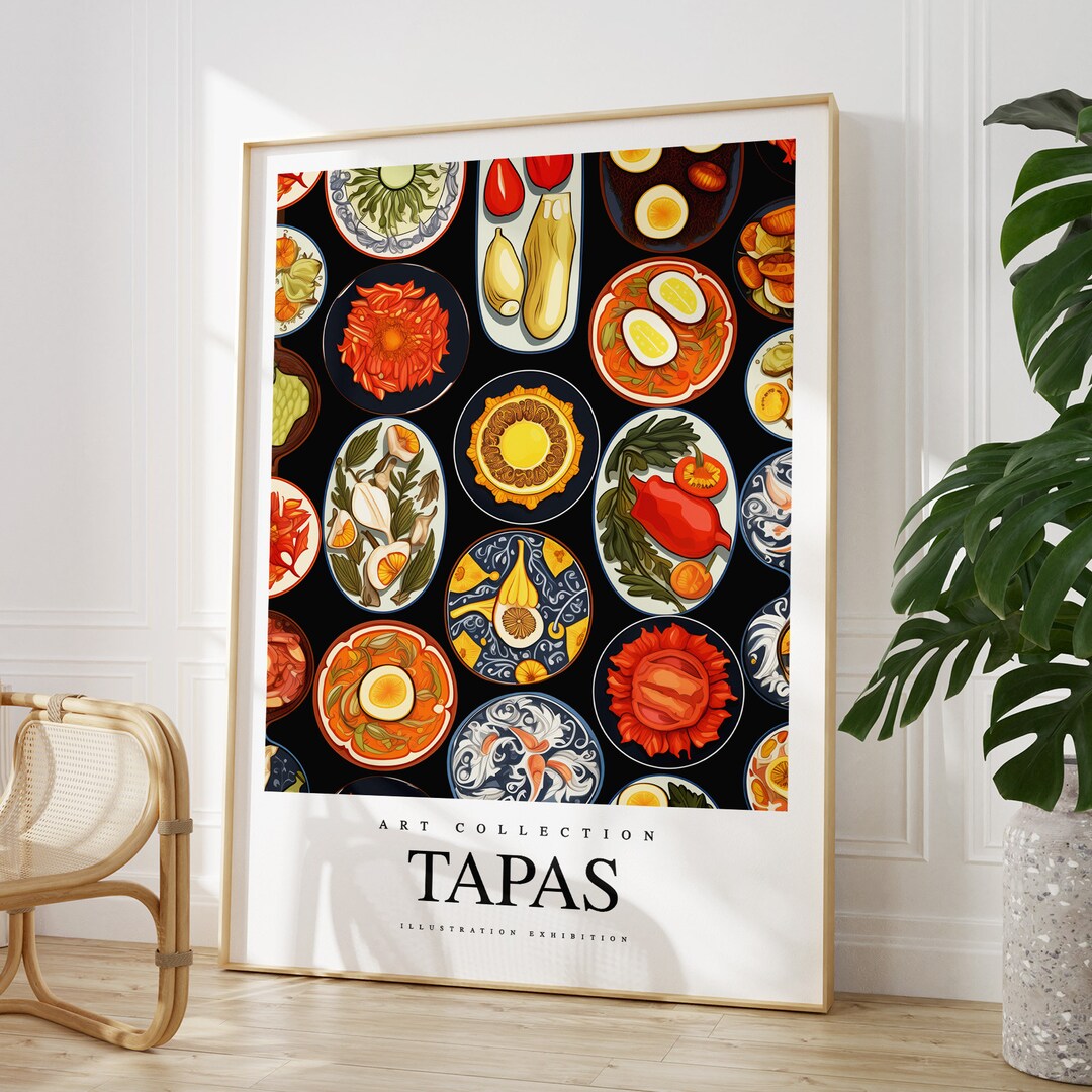 Any Colour - Tapas Print - Tapas Poster - Tapas Art - Kitchen Print ...
