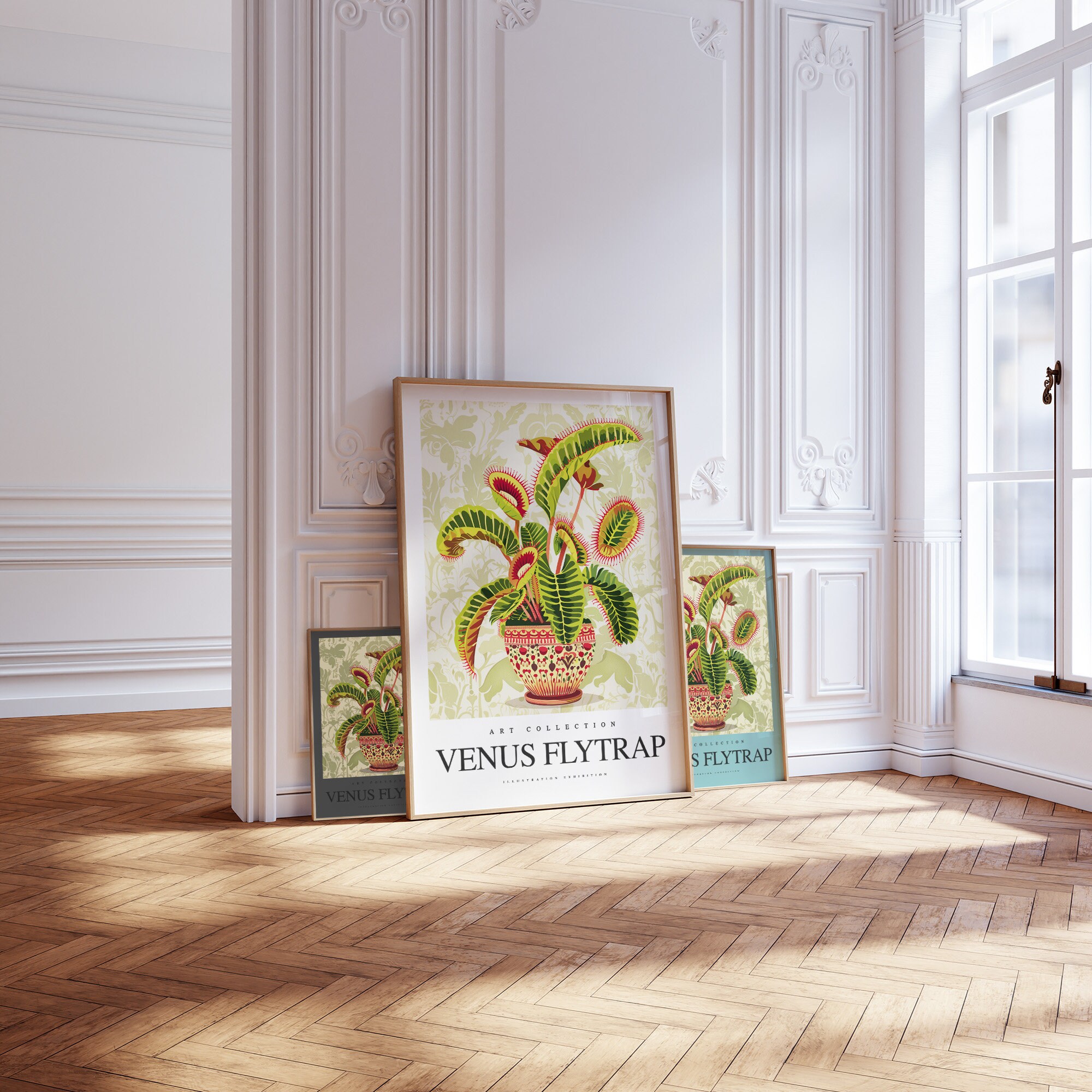 Any Colour Venus Flytrap Plant Print Venus Flytrap Plant Poster Venus Flytrap Plant Art Vintage ...