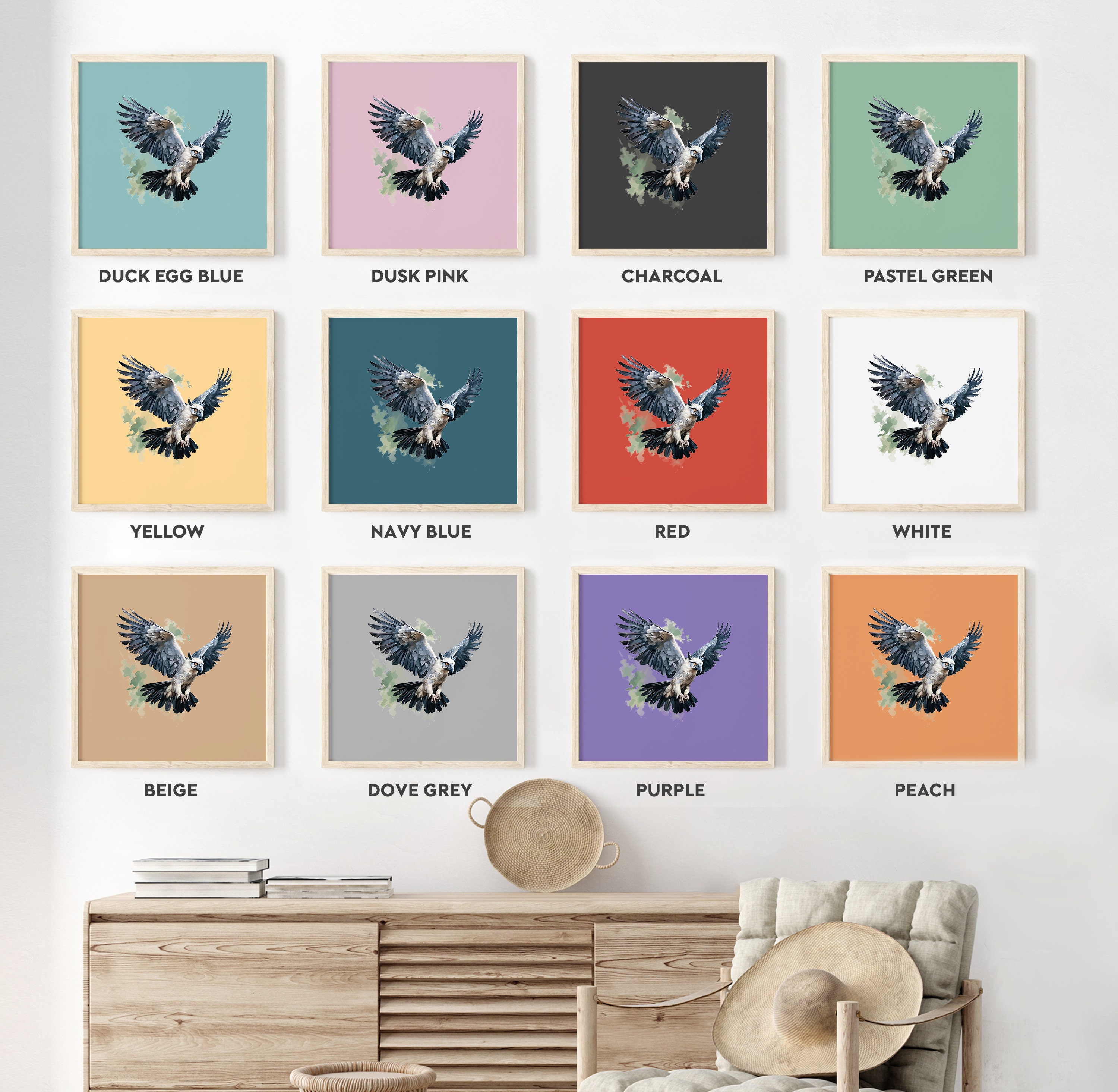 Harpy Eagle Poster - Harpy Eagle Print - Harpy Eagle Art - Bird Art ...