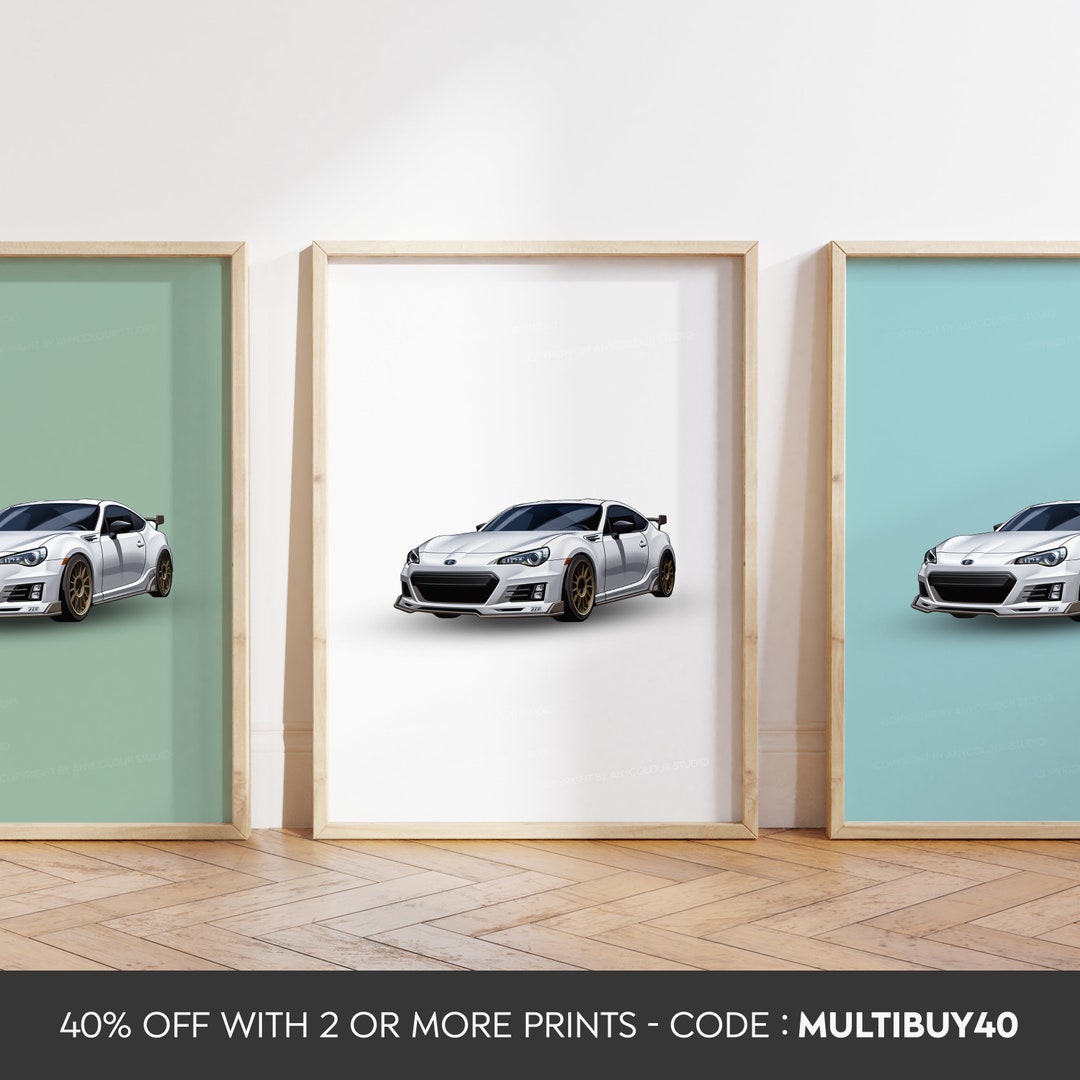 Any Colour - Any Size - Subaru BRZ - Subaru Poster - Alpine Print - Etsy