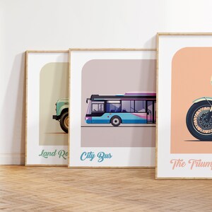 City Bus Landscape Print, City Bus Poster, City Bus Wall Art, City Bus ...