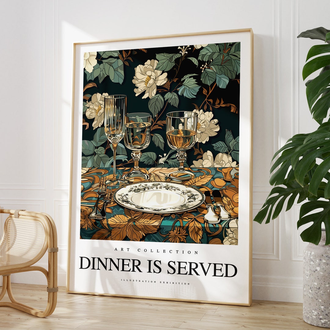 Any Colour - Dinner is Served - Kitchen Print - Kitchen Poster ...