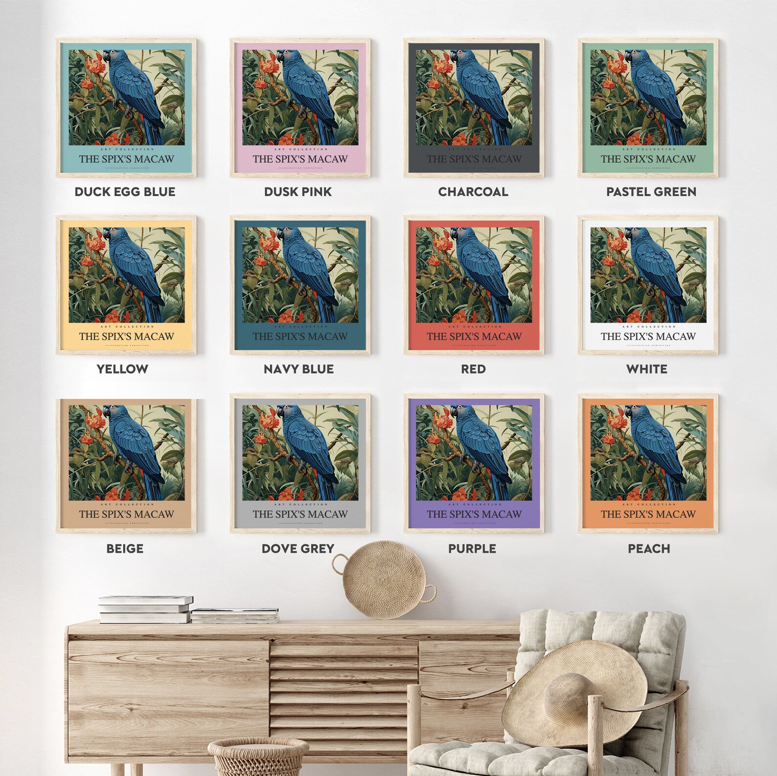 Any Colour Spix's Macaw Print Spix's Macaw Poster Spix's Macaw Art ...