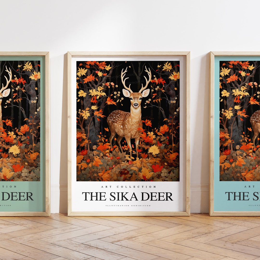 The Sika Deer Poster - the Sika Deer Print - the Sika Deer Art - Animal ...