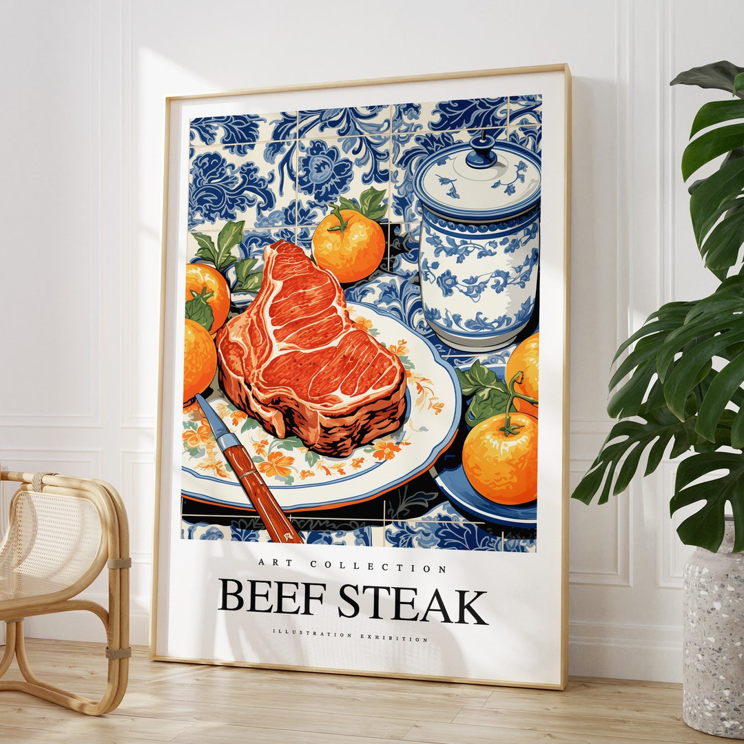 Any Colour - Beef Steak Print - Beef Steak Poster - Beef Steak Art ...