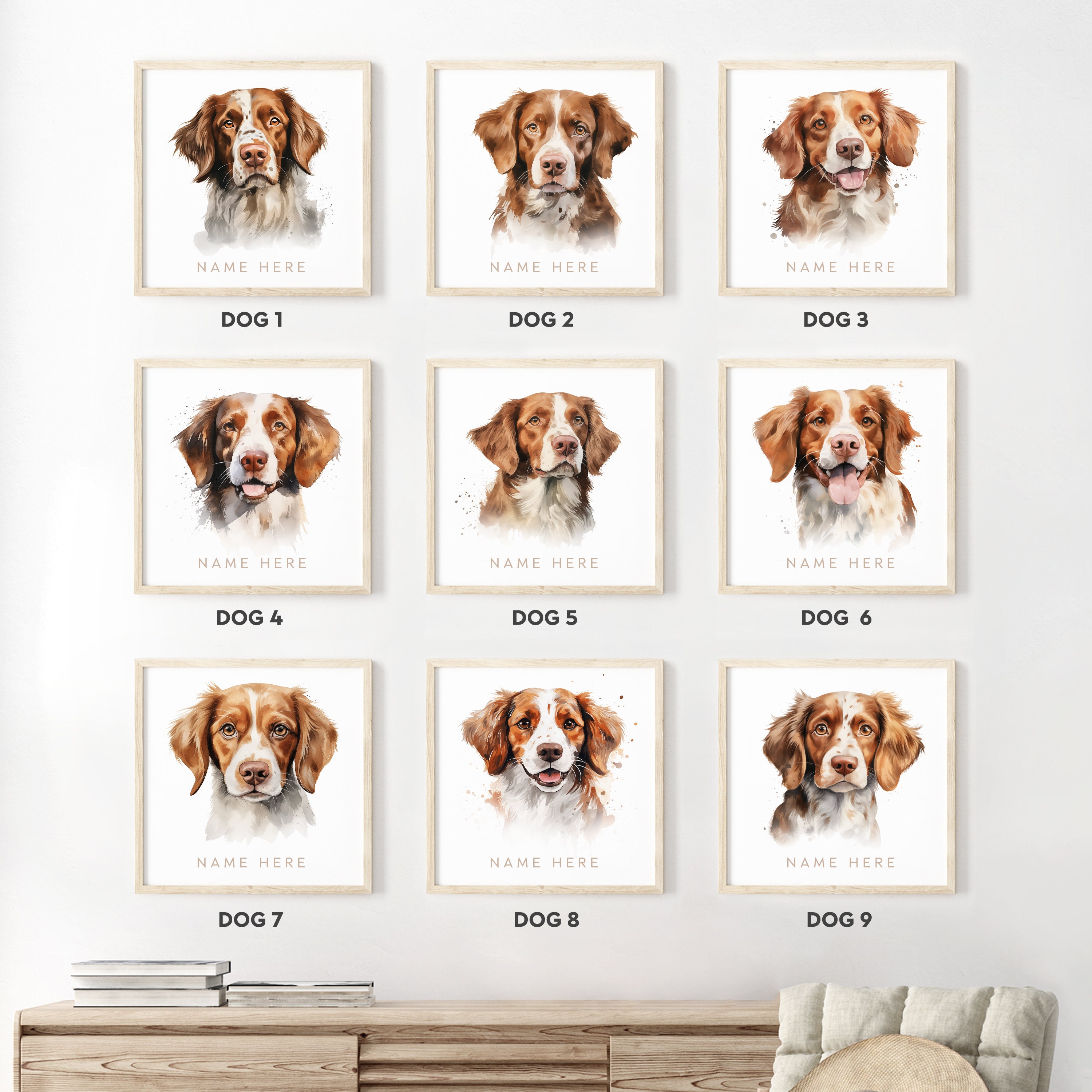 Custom Dog Poster Brittany Dog Poster Brittany Dog Print - Etsy