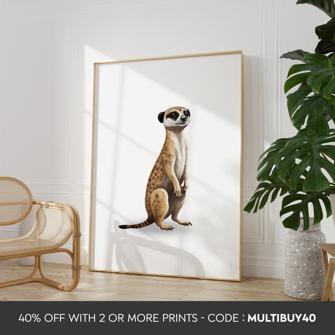 Any Colour - Meerkat Print - Meerkat Poster - Meerkat Art - Africa ...