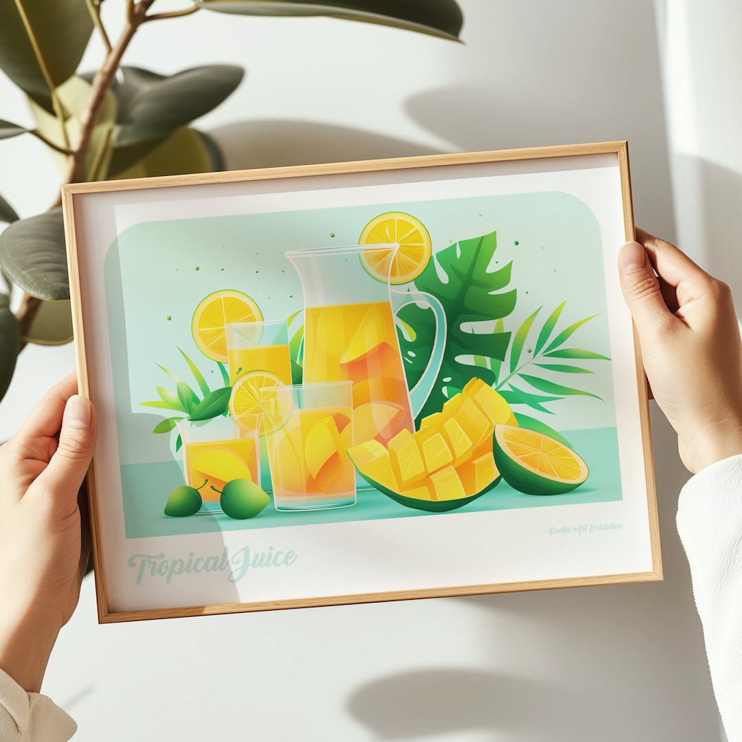 Tropical Juice Landscape Print, Tropical Juice Poster, Tropical Juice ...