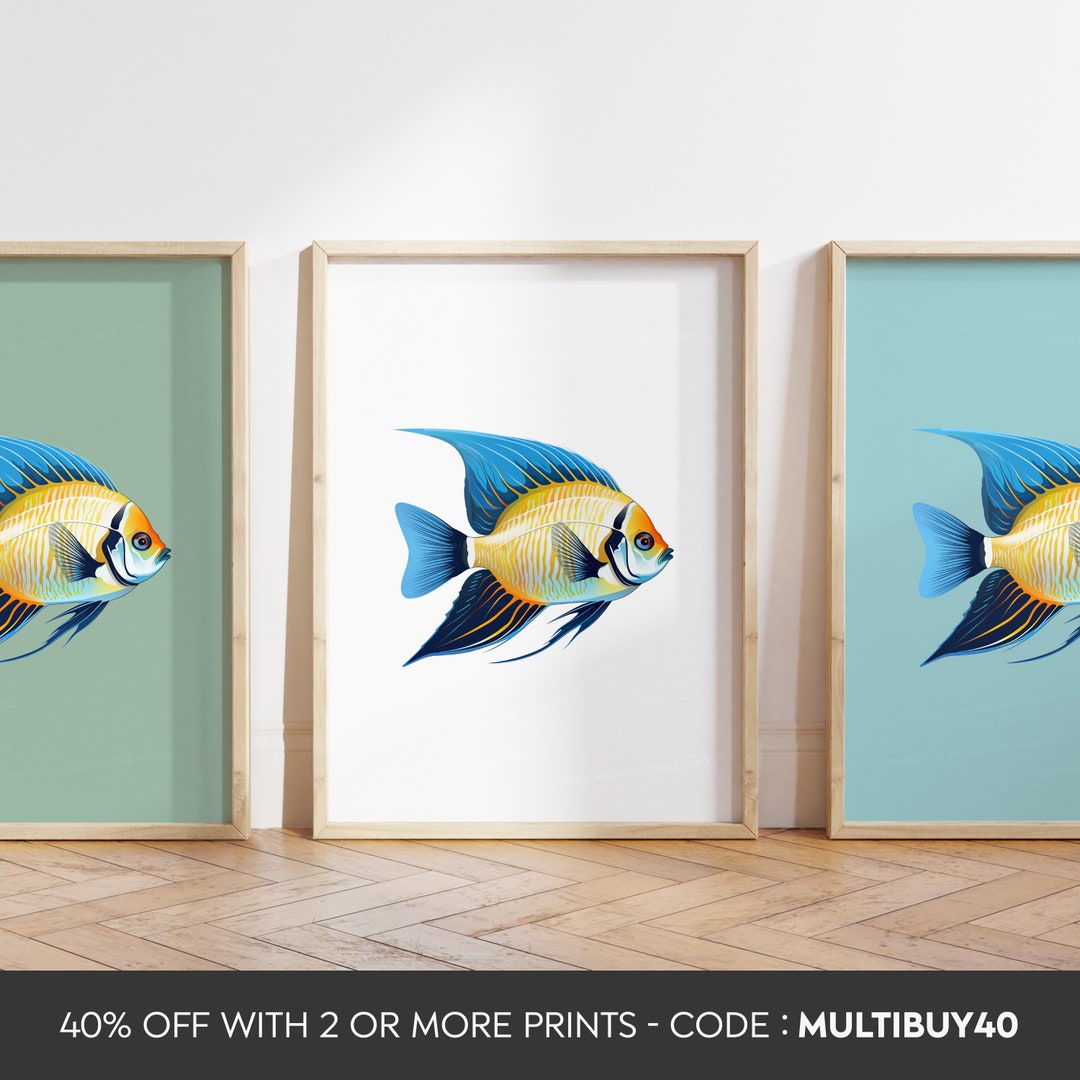 Any Colour - Angelfish Print - Angelfish Print Poster - Angelfish Print ...