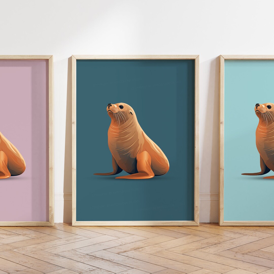 Any Colour - Sea Lion Print - Sea Lion Poster - Sea Lion Art - Sea Lion ...