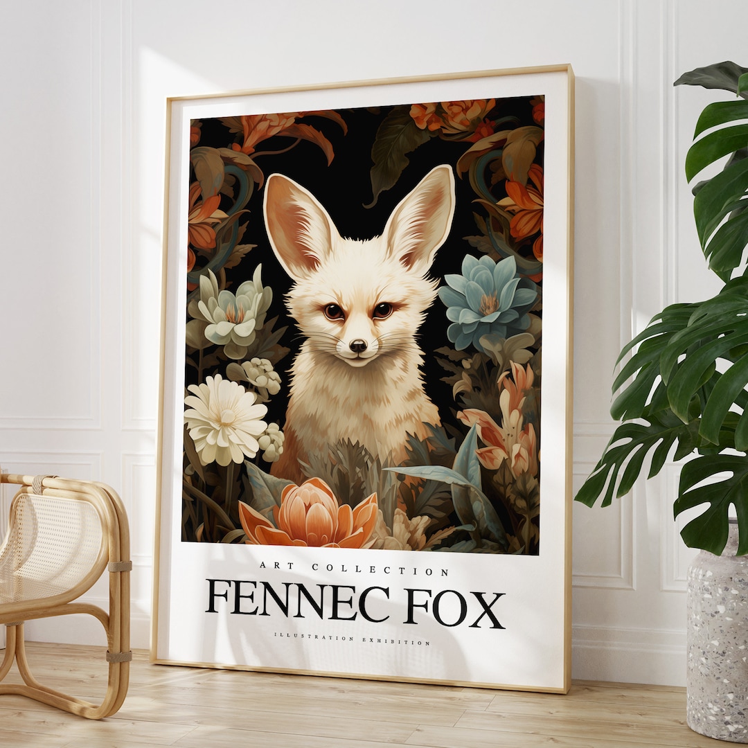 Any Colour - the Fennec Fox Print - the Fennec Fox Poster - Vintage ...