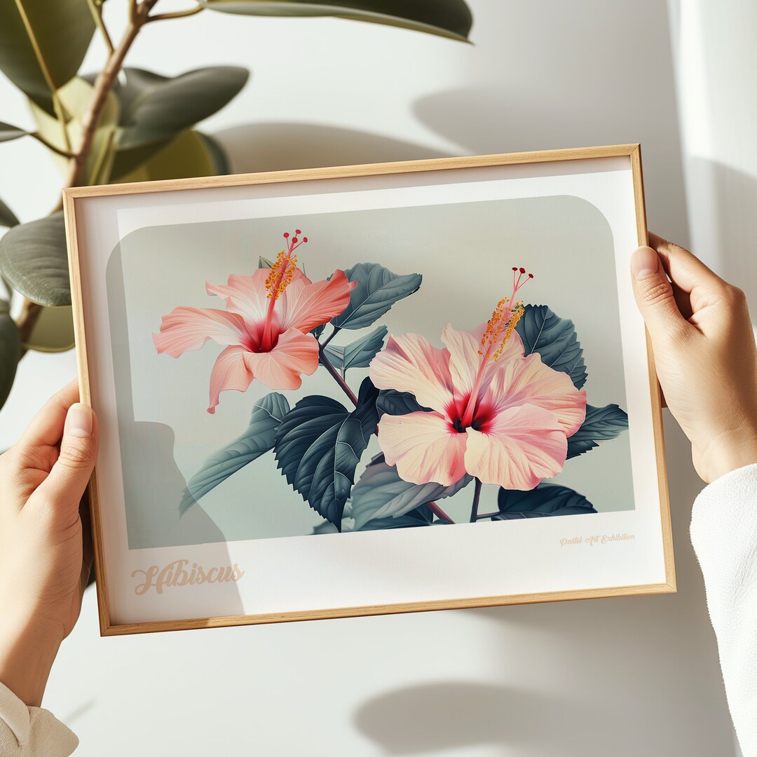 Hibiscus Plant Landscape Print, Hibiscus Plant Poster, Hibiscus Plant ...