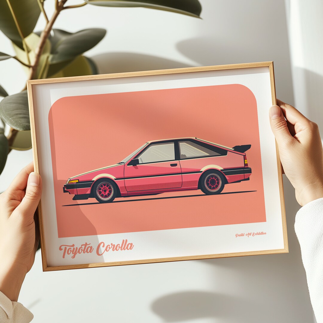 Toyota Corolla Landscape Print, Toyota Poster, Toyota Wall Art, Toyota ...