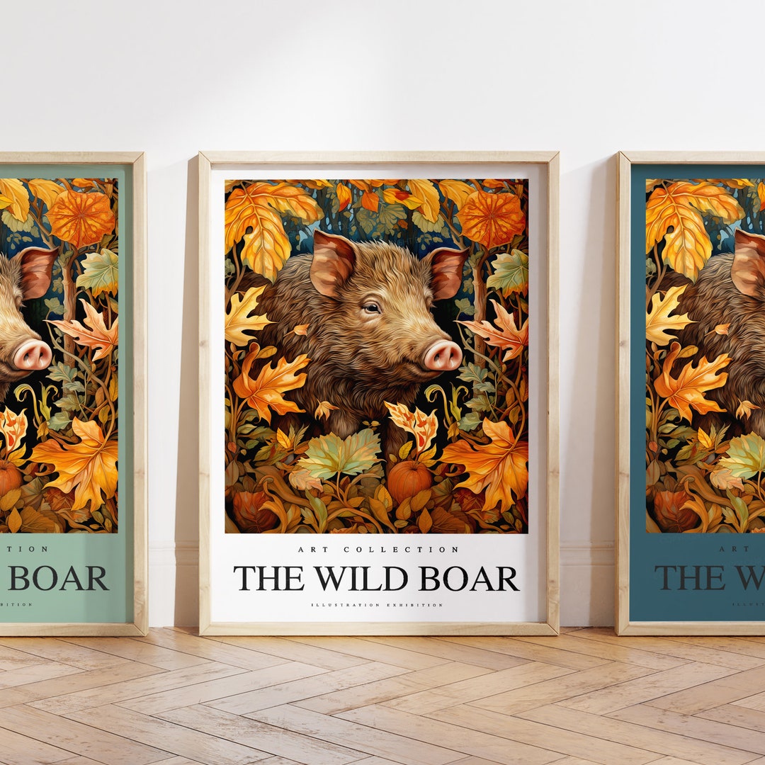 Wild Boar Poster - Wild Boar Print - Wild Boar Art - Animal Art ...
