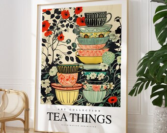 Any Colour - Autumn Tea Print - Tea Drink Poster - Tea Art - Kitchen ...