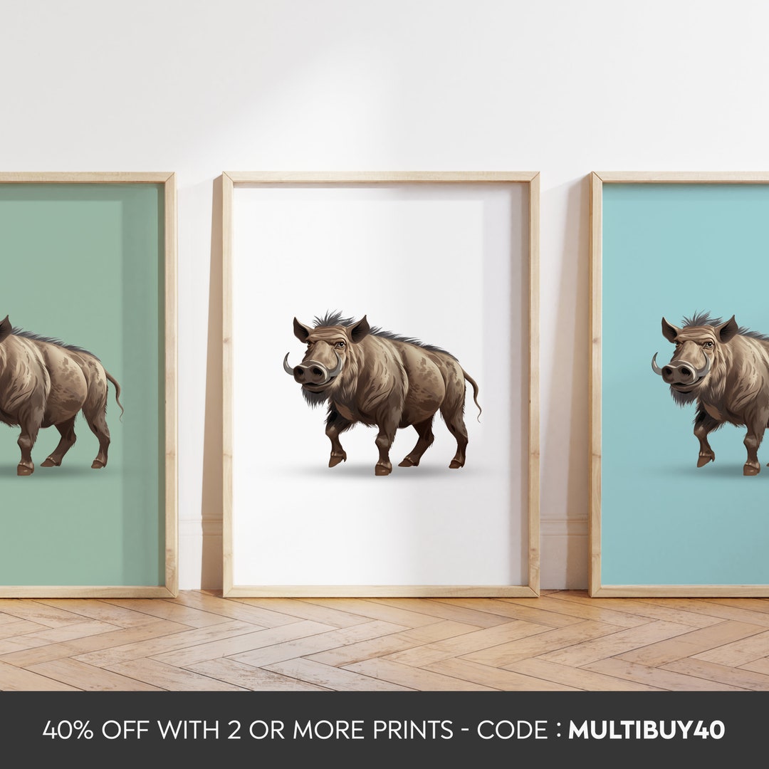 Any Colour - Warthog Print - Warthog Poster - Warthog Art - Africa ...