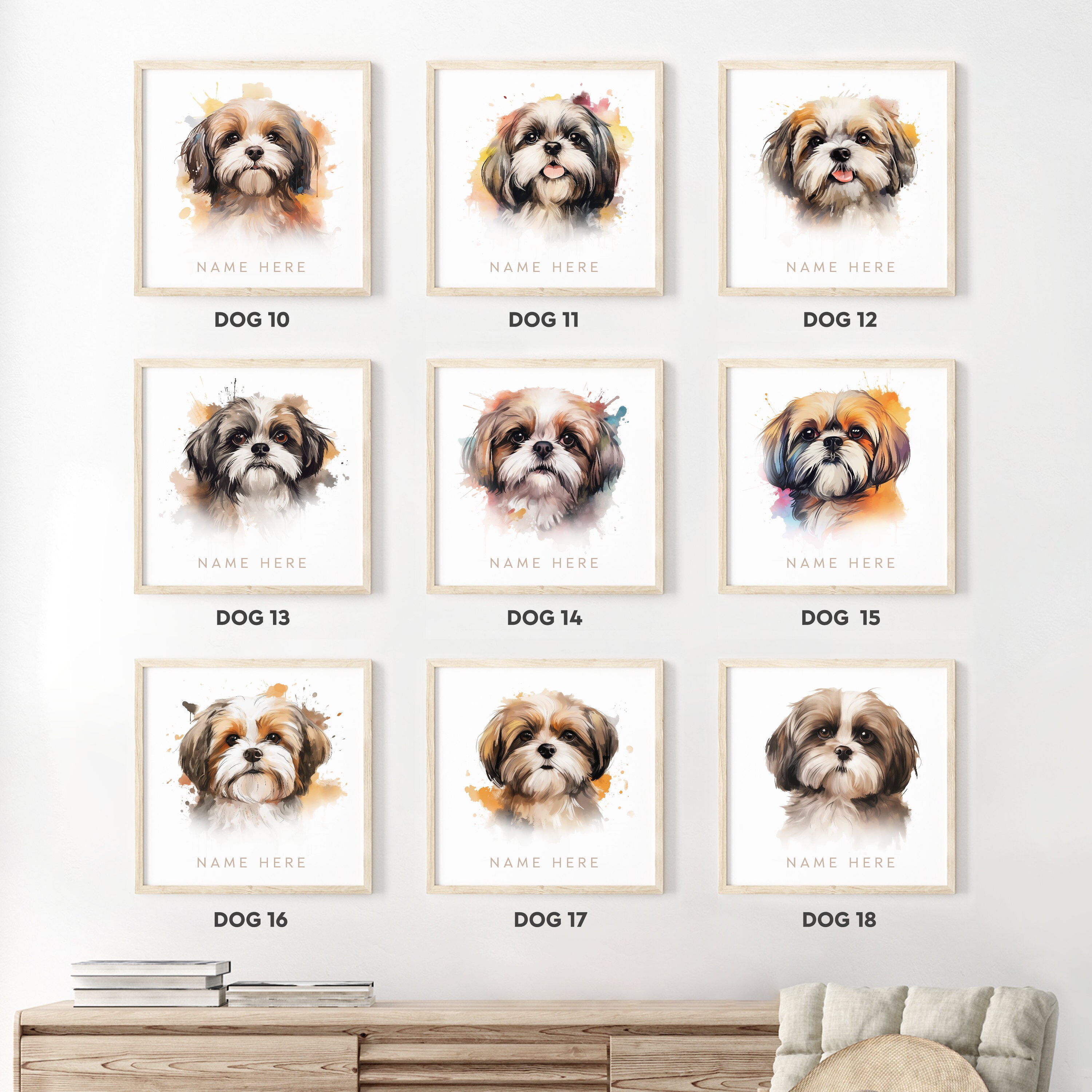 Custom Dog Poster Shih Tzu Poster Shih Tzu Dog Print Shih Tzu Puppy ...