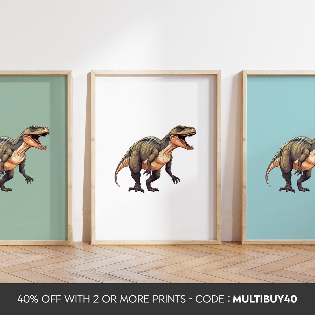Any Colour - Dinosaur Print - Allosaurus Artwork - Allosaurus Poster - Etsy