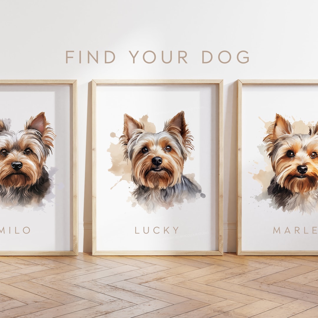 Custom Dog Poster - Yorkshire Terrier Poster - Yorkshire Terrier Dog ...
