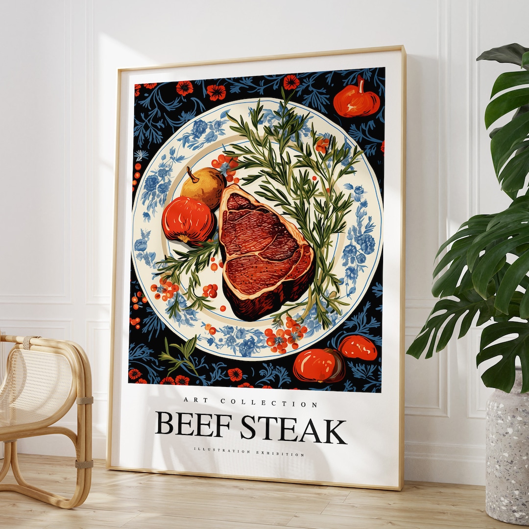 Any Colour - Beef Steak Print - Beef Steak Poster - Beef Steak Art ...