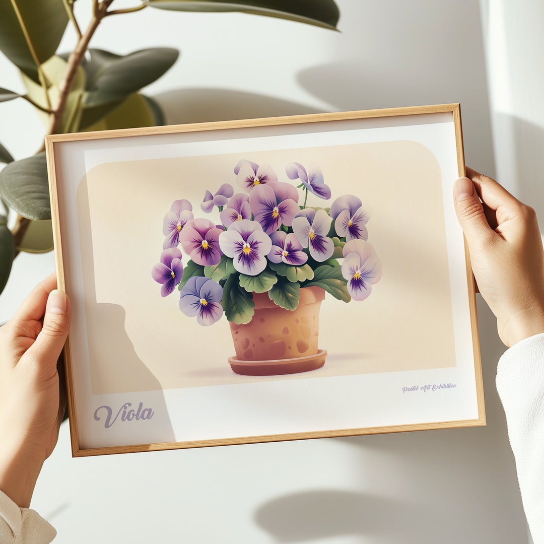 Viola Plant Landscape Print, Viola Plant Poster, Viola Plant Wall Art ...
