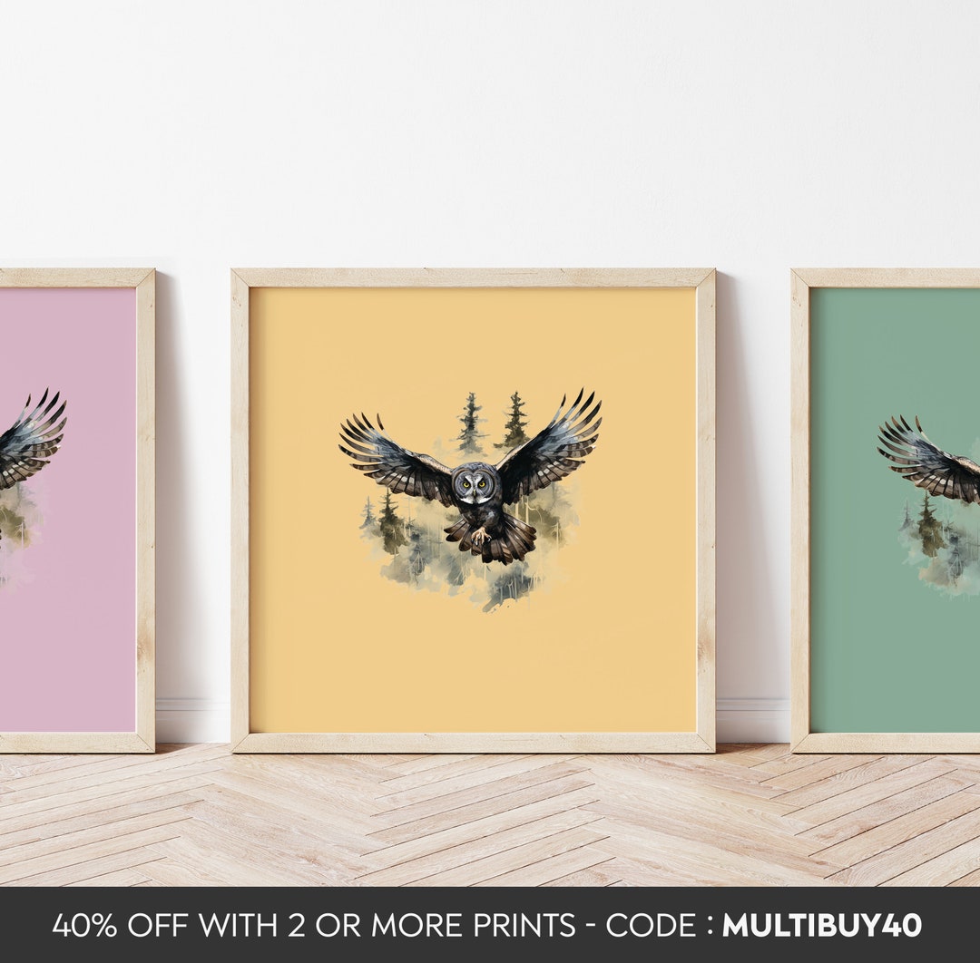 Great Grey Owl Poster - Great Grey Owl Print - Great Grey Owl Art ...