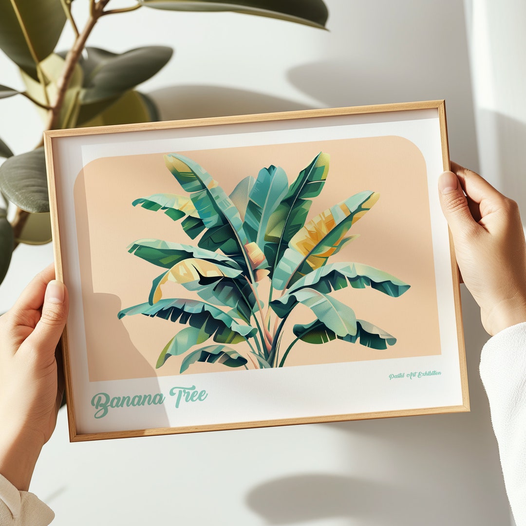 Banana Tree Landscape Print, Banana Tree Poster, Banana Tree Wall Art ...