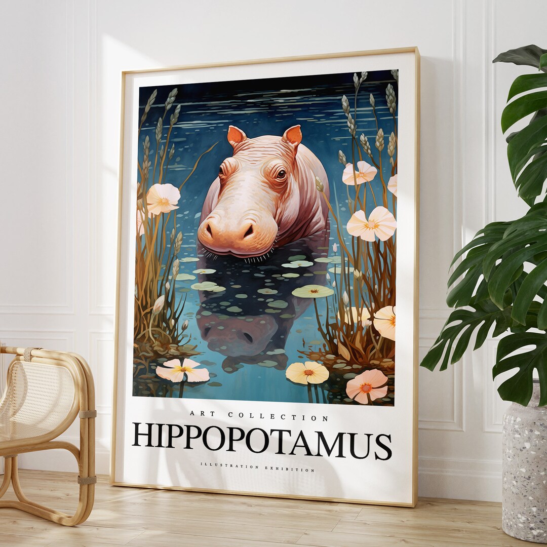 Any Colour - the Hippopotamus Print - the Hippopotamus Poster - Vintage ...