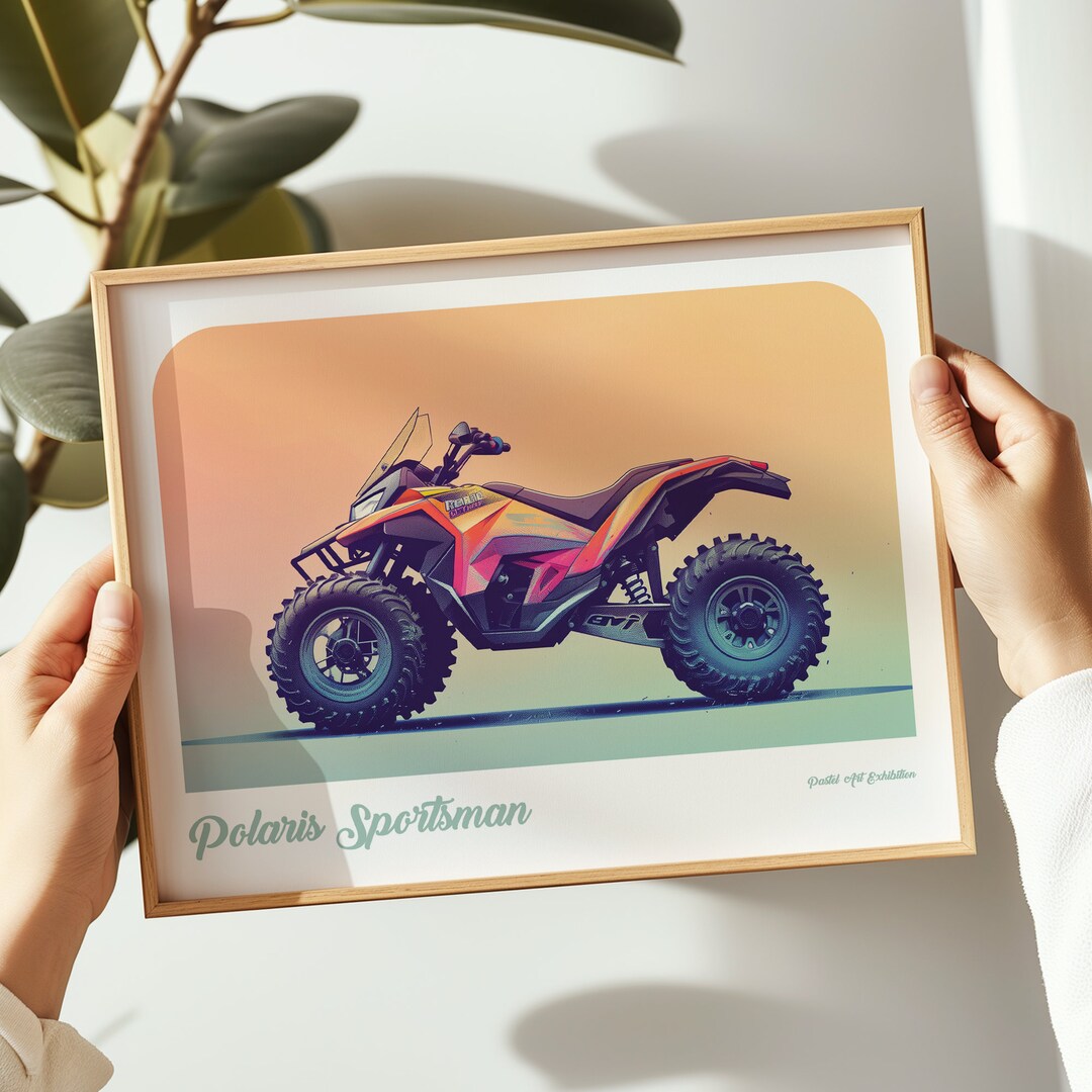 Polaris Quad Bike Landscape Print, Quad Bike Poster, Quad Bike Wall Art ...
