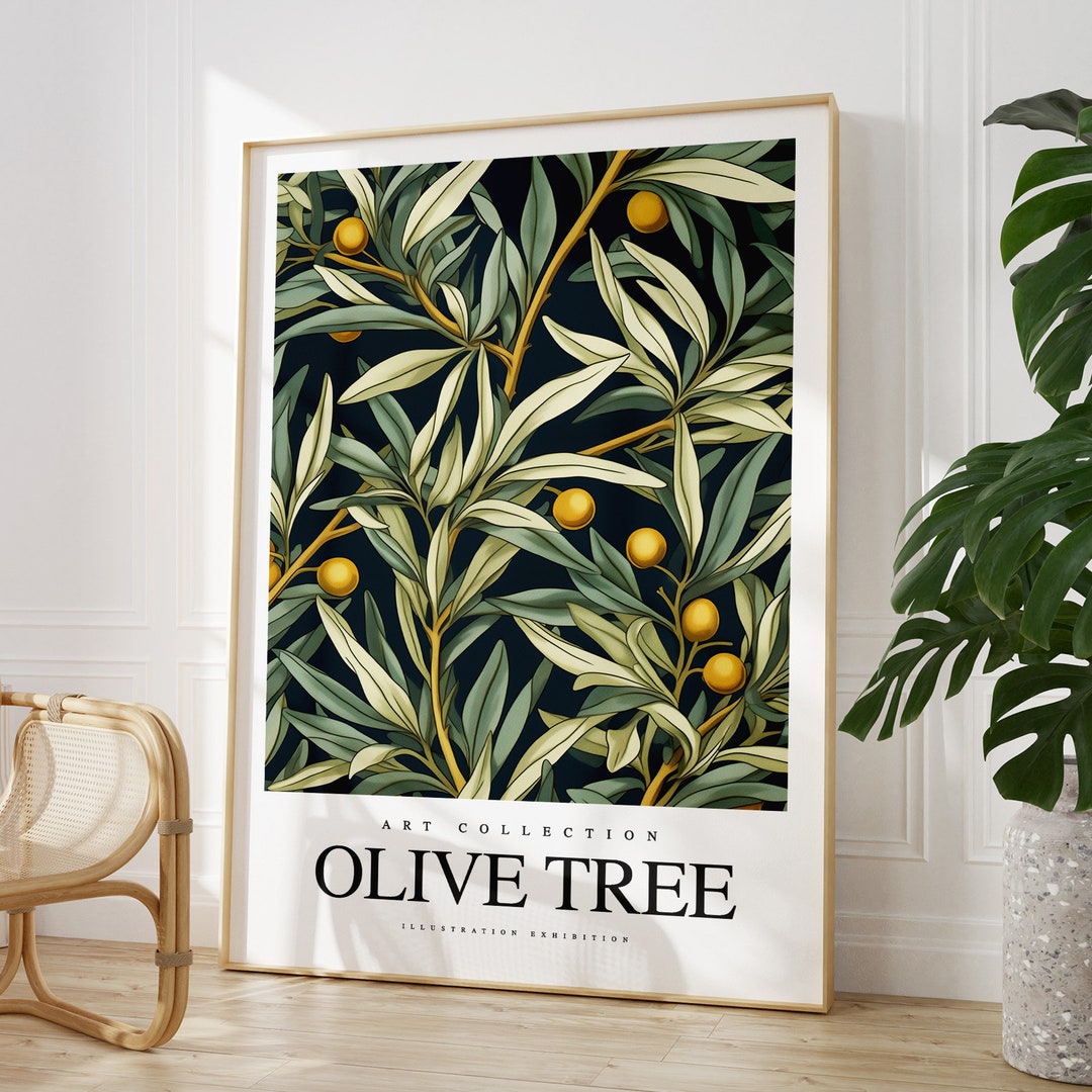 Any Colour - Olive Tree Print - Olive Tree Leafs Poster - Olive Tree ...