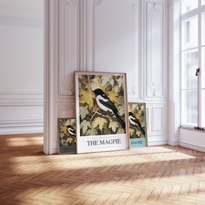 Magpie Poster - Magpie Print - Magpie Art - Bird Art - Birds Print ...